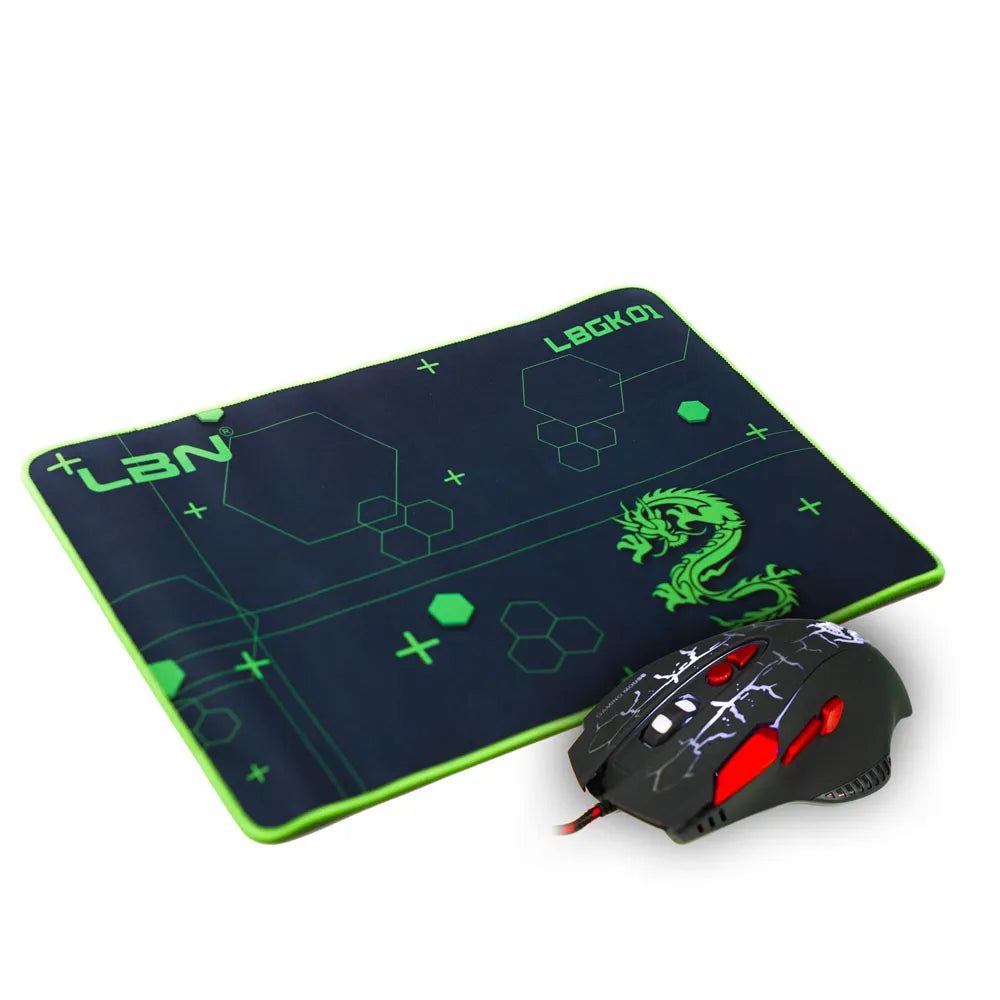 Kit Mouse Gamer LBN + Mouse Pad 440x300x3mm LBGK01
